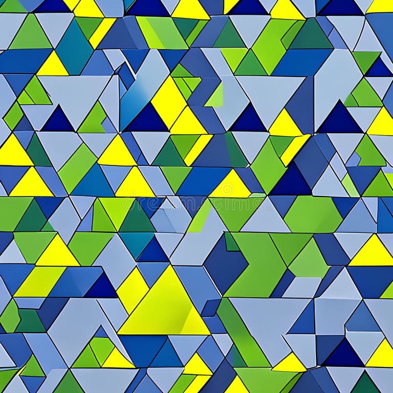 A Repeating Pattern of Interlocking Triangles in Shades of Blue and ...