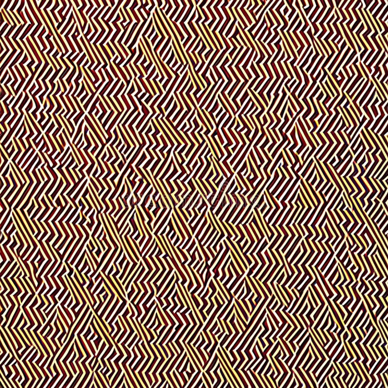 A Repeating Pattern of Interlocking Triangles in Shades of Orange and ...