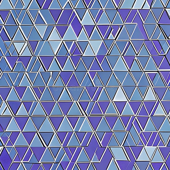 A Repeating Pattern of Interlocking Triangles in Shades of Purple and Blue2, Generative AI Stock ...