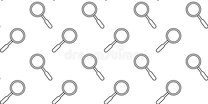 Repeating Pattern of Magnifying Glasses on a Plain Background for ...