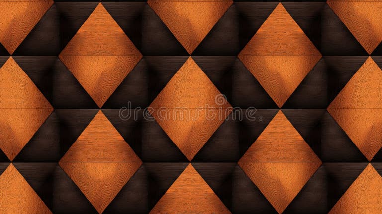 A Repeating Pattern of Orange Diamonds on a Dark Brown Background. Stock Photo - Image of dark ...