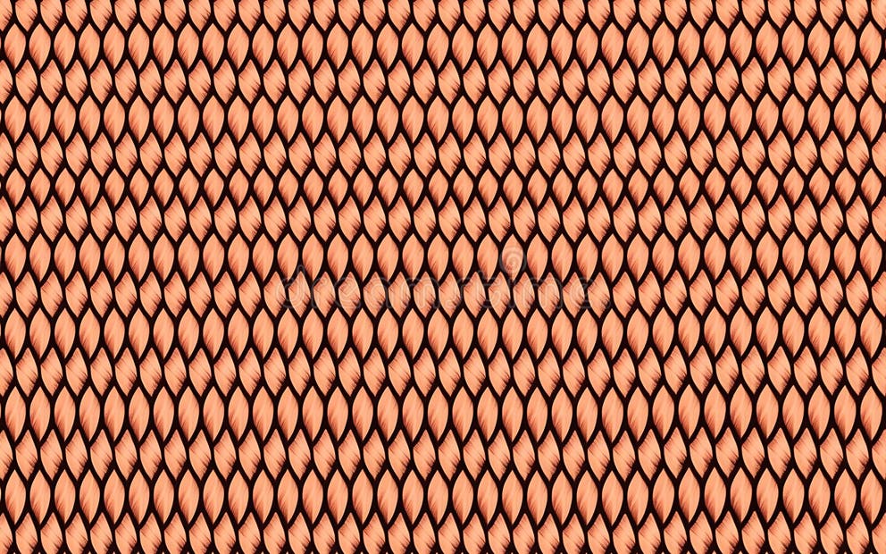 Intricate Repeating Pattern with Orange Scales Forming a Mesmerizing ...