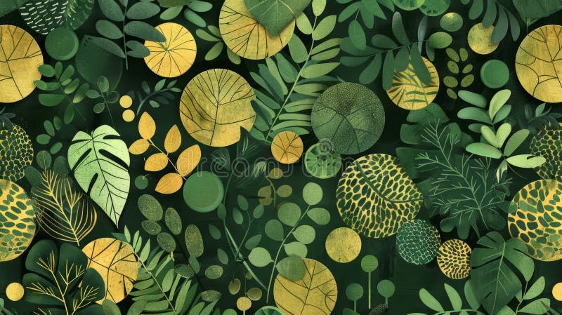 A Repeating Pattern of Overlapping Circles and Ovals Representing the ...