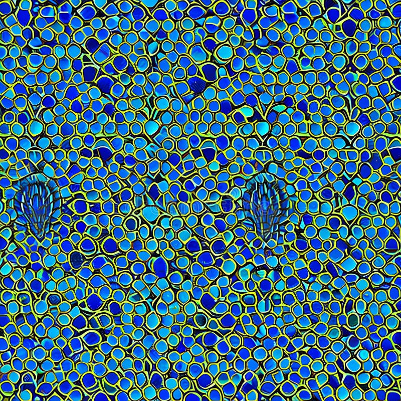 A Repeating Pattern of Overlapping Circles in Shades of Green and Blue ...