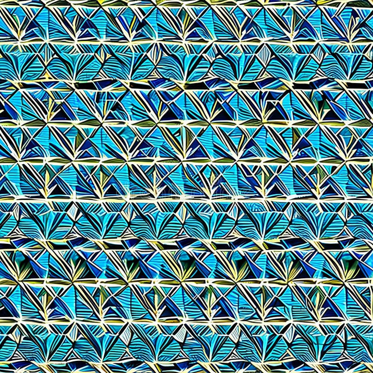 A Repeating Pattern of Overlapping Triangles in Shades of Green and ...