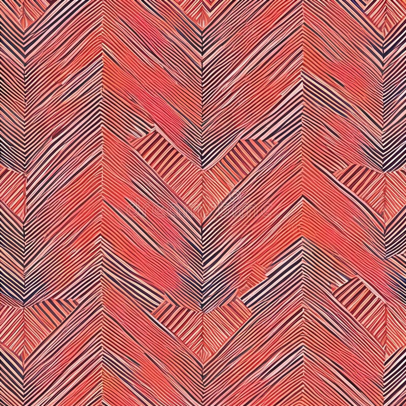A Repeating Pattern of Overlapping Triangles in Shades of Pink and ...