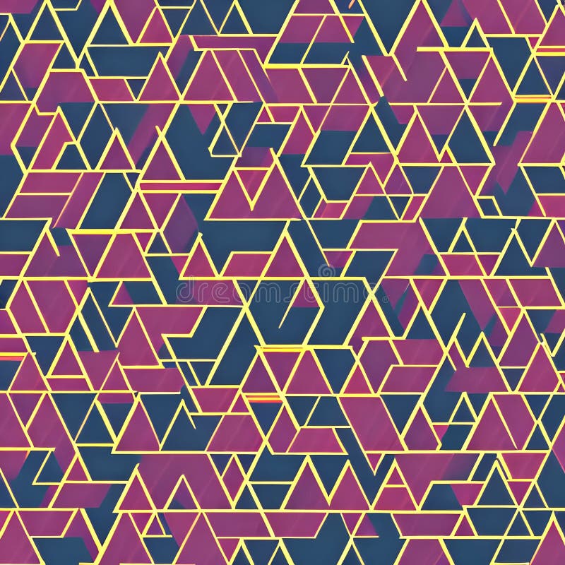 A Repeating Pattern of Overlapping Triangles in Shades of Pink and ...