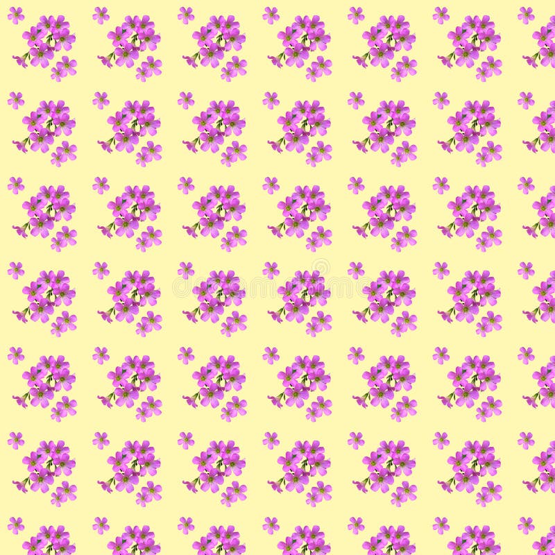 Repeating Pattern of Pink Flowers Stock Illustration - Illustration of ...