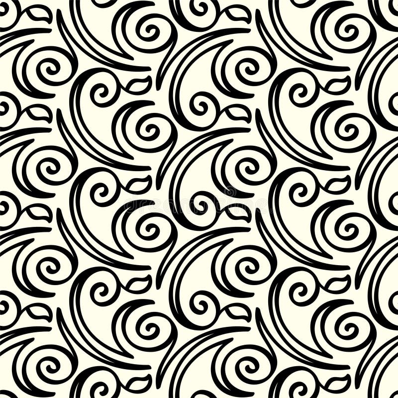 Repeating Pattern of Quilt Swirl Designs Stock Illustration ...