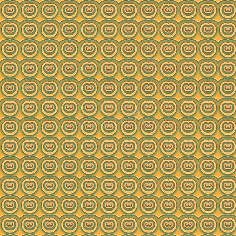 Repeating Pattern: Small Green Round Shapes on a Yellow Background ...