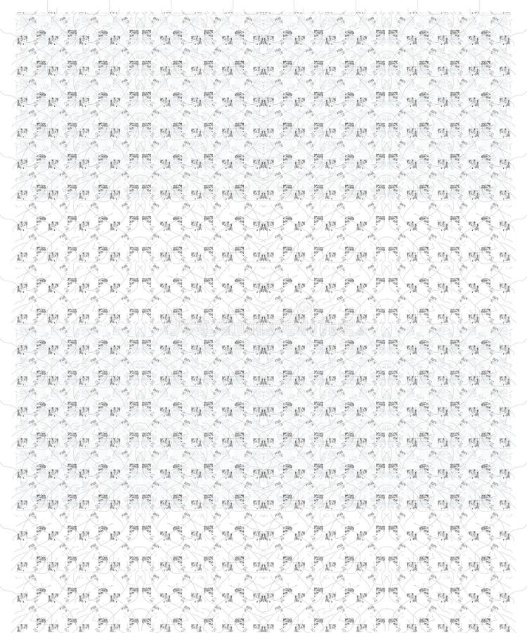 Repeating Pattern of Small, Stylized Shapes on White Background Stock ...