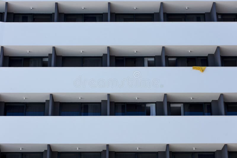 Repeating Pattern of Windows and Balcony. Building Front Stock Photo ...