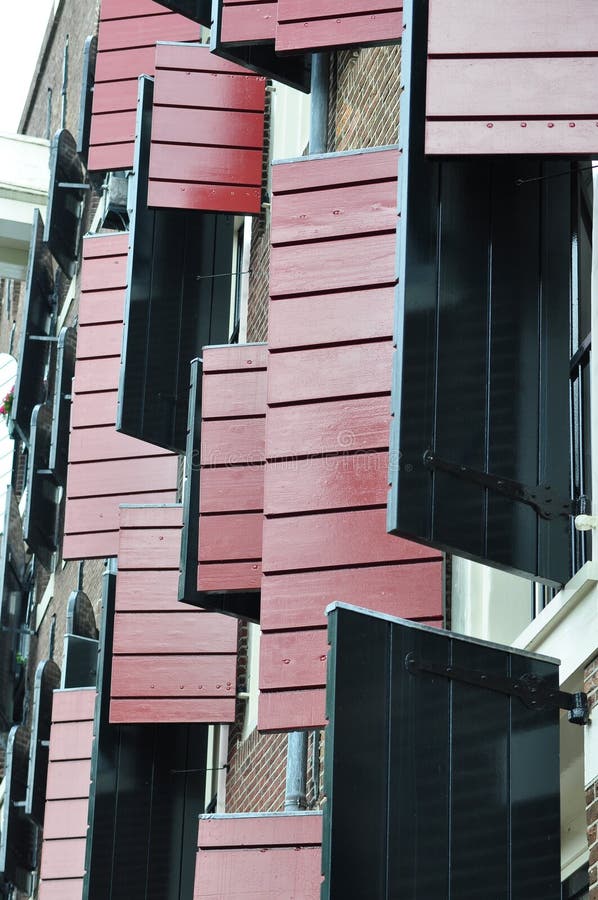 Repeating Pattern of Wooden Shutters Stock Image - Image of windows ...
