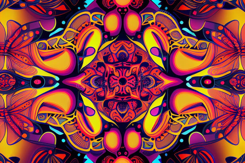 Repeating Patterns Background Image with Vibrant Colours Stock ...