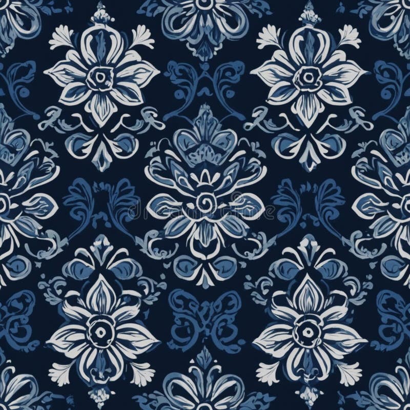 Repeating Patterns Blue Batik Indonesia Graphic,printable Art,wall ...