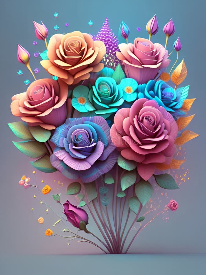 The Repeating Patterns Design, Fabric Art of Flowers and Tree. Stock ...