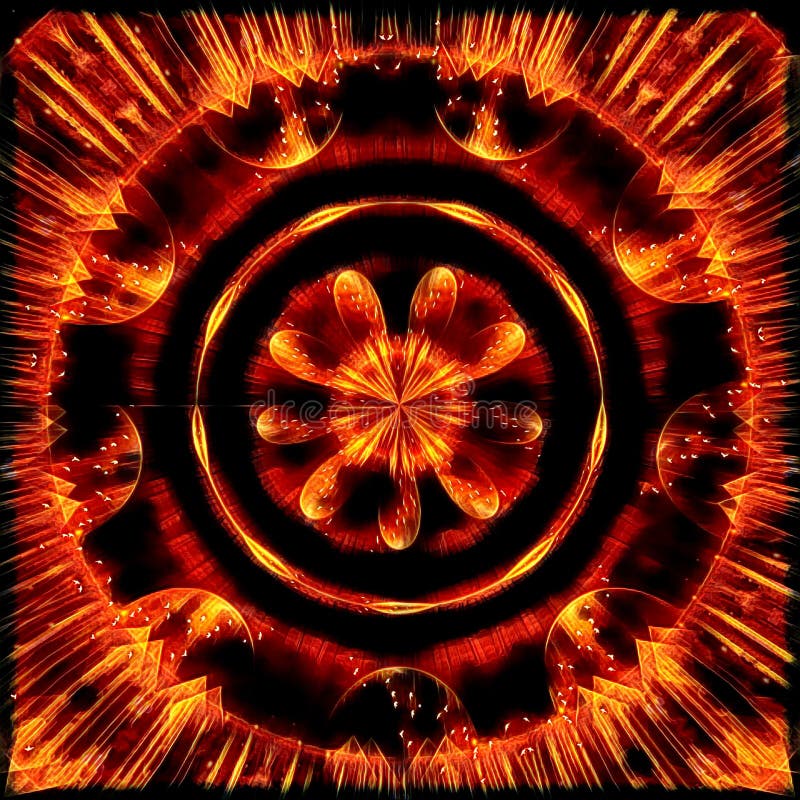 Lava Flow Hexagonal Kaleidoscopic Patterns and Design Stock ...