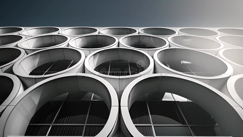 The Repeating Patterns of a Series of Spherical Windows on a Steel ...