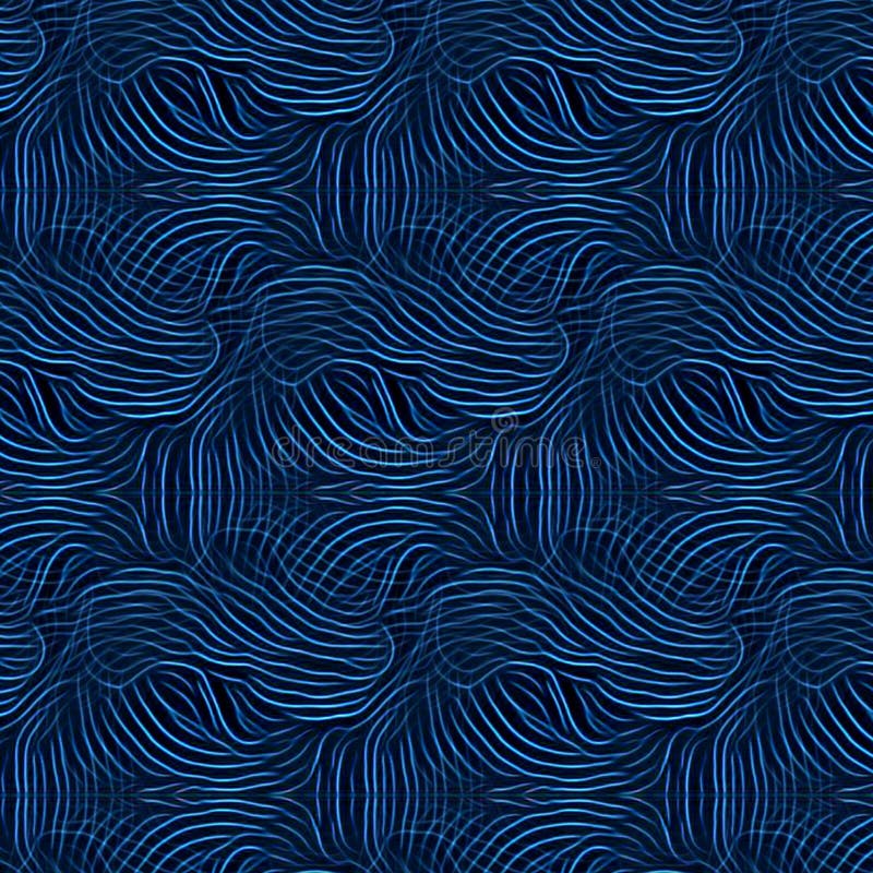 Repeating Design in Turquoise Blue Curves and Patterns in Square Format ...