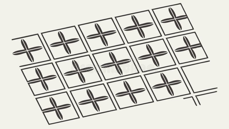 Repeating Plus Sign Grid Pattern Vector Illustration, Geometric Design ...