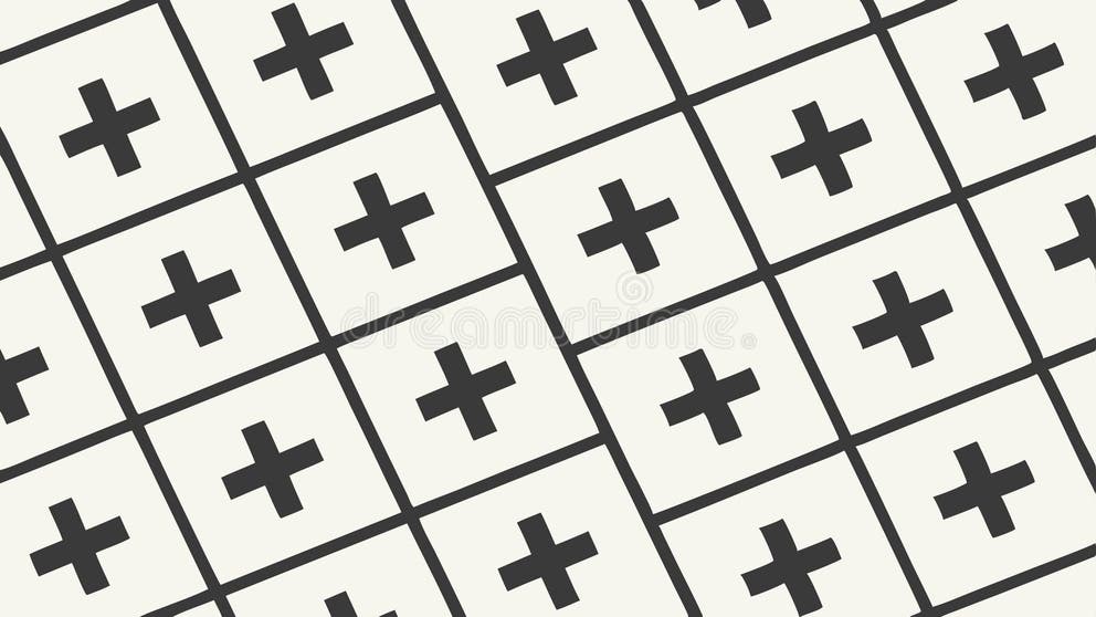 Repeating Plus Sign Pattern, Minimalist Geometric Texture, Vector ...