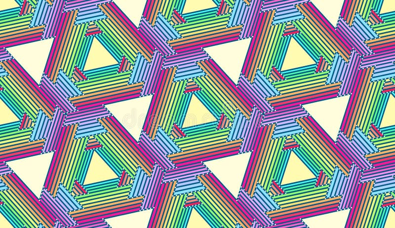 Repeating Rainbow Triangles - Tileable Background Stock Illustration ...