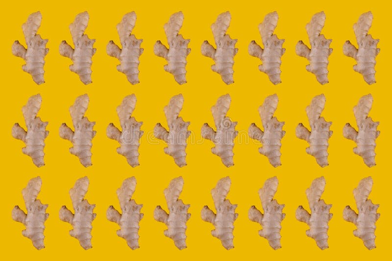 Repeating Raw Ginger Root Pattern Stock Photo - Image of vegetable ...