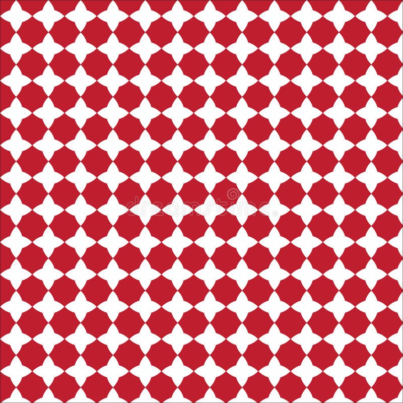 Repeating Red and White Pattern Design Geometric Shape Seamless ...