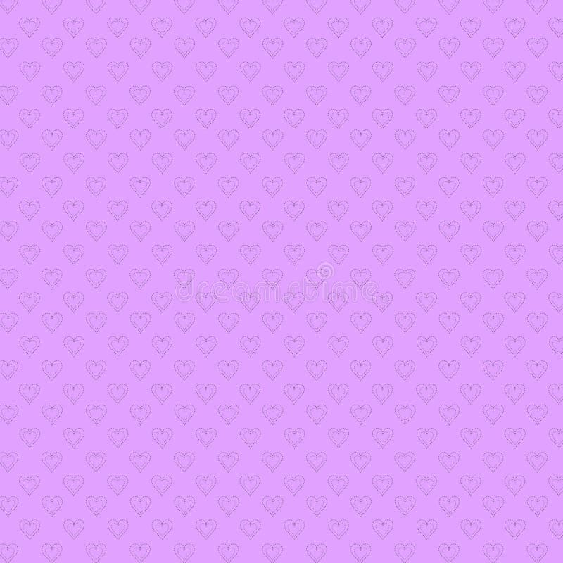 Simple Geometric Pattern with Repeating Hearts on Purple Background ...