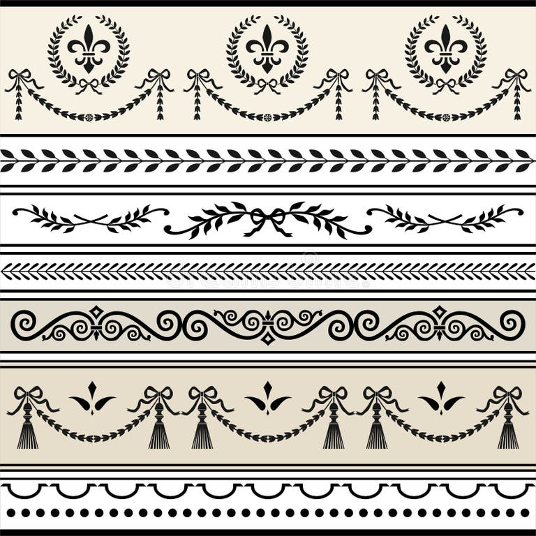 Repeating Scroll Borders Stock Illustrations – 108 Repeating Scroll ...