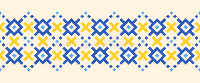 Repeating Seamless Border Pattern, Ukrainian Ethnic Traditional Design ...