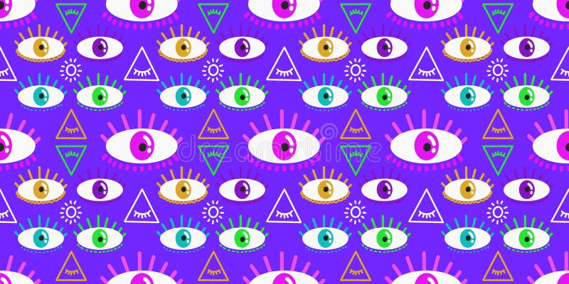Eyes pattern stock illustration. Illustration of shapes - 212979442