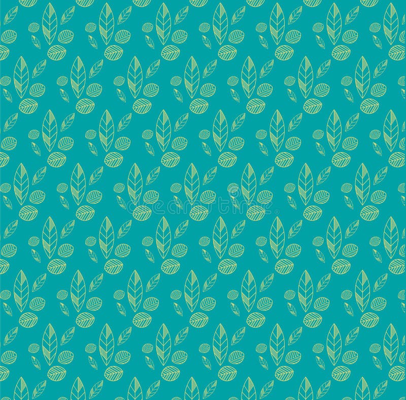 Repeating Seamless Leaf Pattern Vector Illustration Stock Vector ...