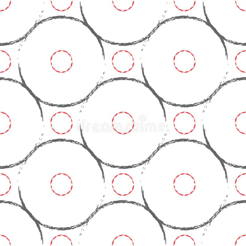 Repeating Seamless Pattern. Background Circles Drawn Rough Brush. Stock ...