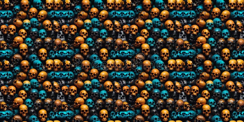 Repeating Seamless Pattern Tile Create Seamless Pattern Skulls Bones ...
