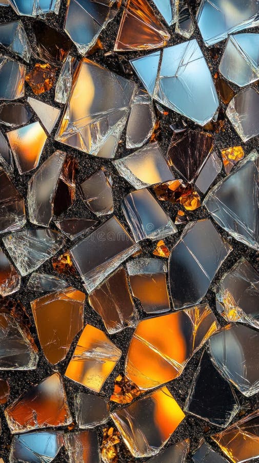 Repeating Shattered Glass Tortoiseshell Abstract Texture Stock ...