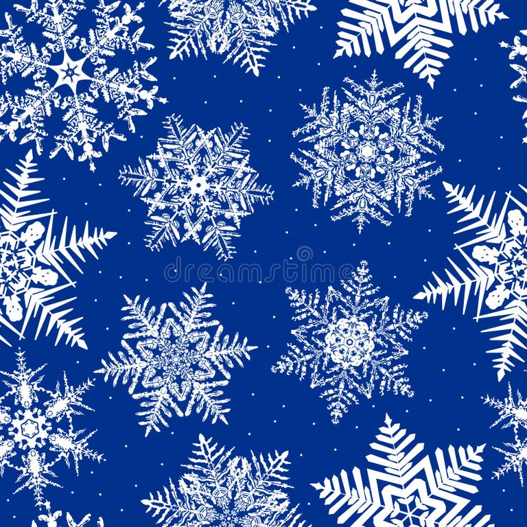 Repeating Snowflake Background Stock Vector - Illustration of abstract ...