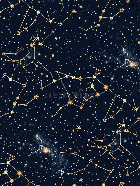 Night Sky Constellation Pattern Stock Photo - Image of celestial ...