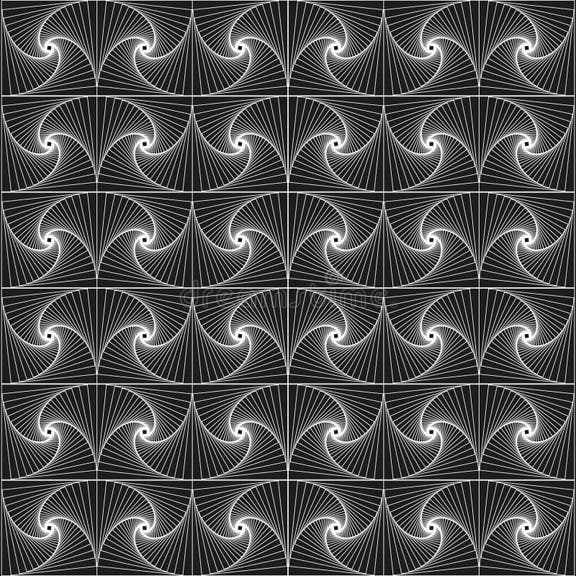 Repeating Swirl Pattern. Black Curved Lines. Seamless Vector Texture ...