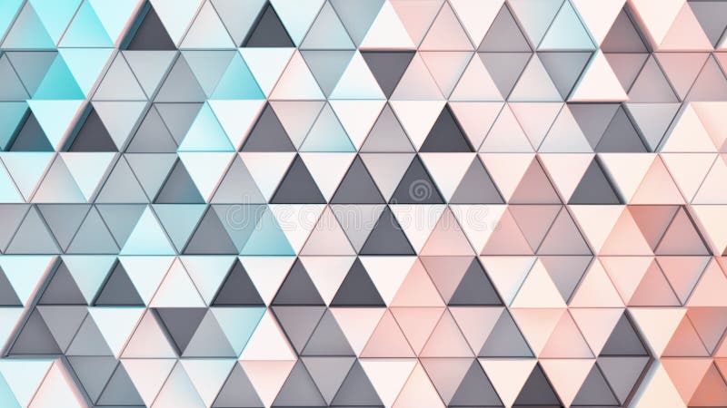Repeating Triangle Cubes Background, 3d Rendering Stock Video - Video ...