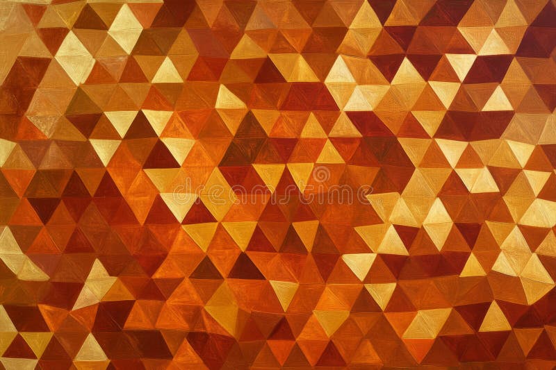A Repeating Triangular Tessellation Pattern in Shades of Burnt Orange ...