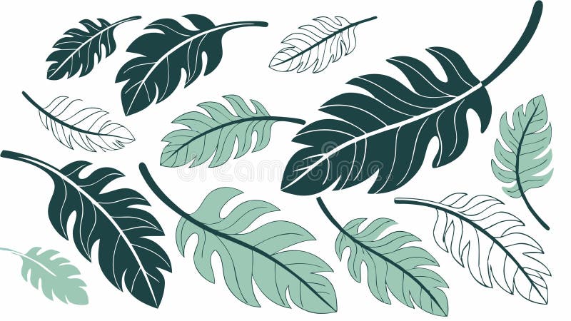 Repeating Tropical Leaves Pattern Background Illustration, Nature ...