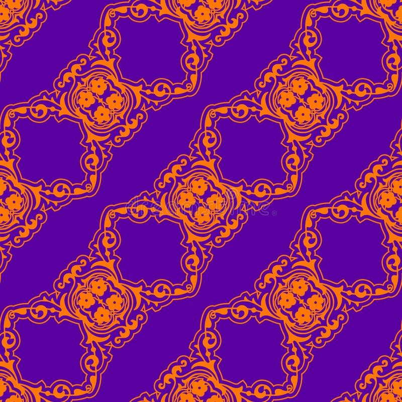 Repeating Vector Damask Pattern Stock Vector - Illustration of fussy ...