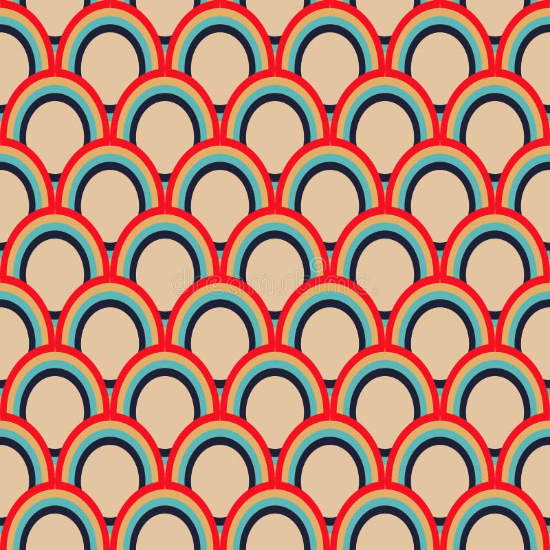 Repeating Vector Retro Pattern Stock Vector - Illustration of pattern ...