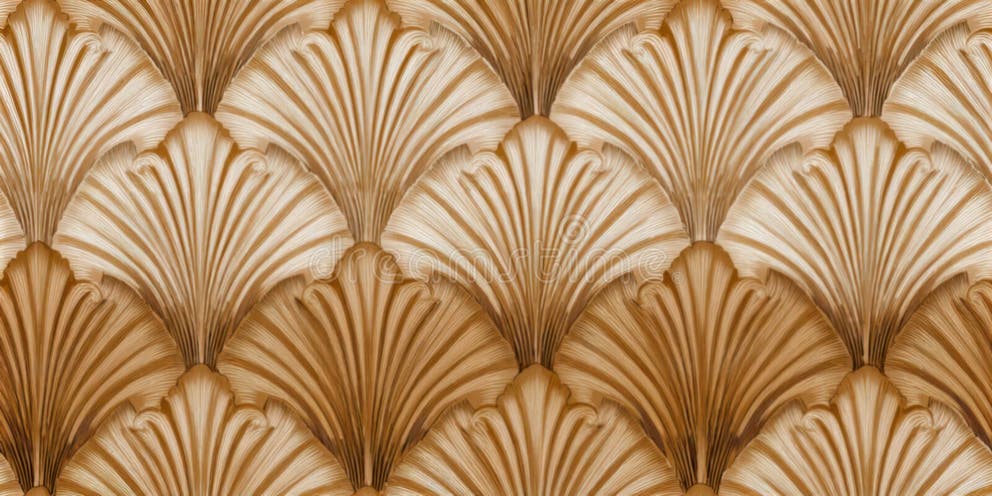 A Repeating Vintage Fan-shell Pattern, Soft Curves Meet Sharp Lines in ...