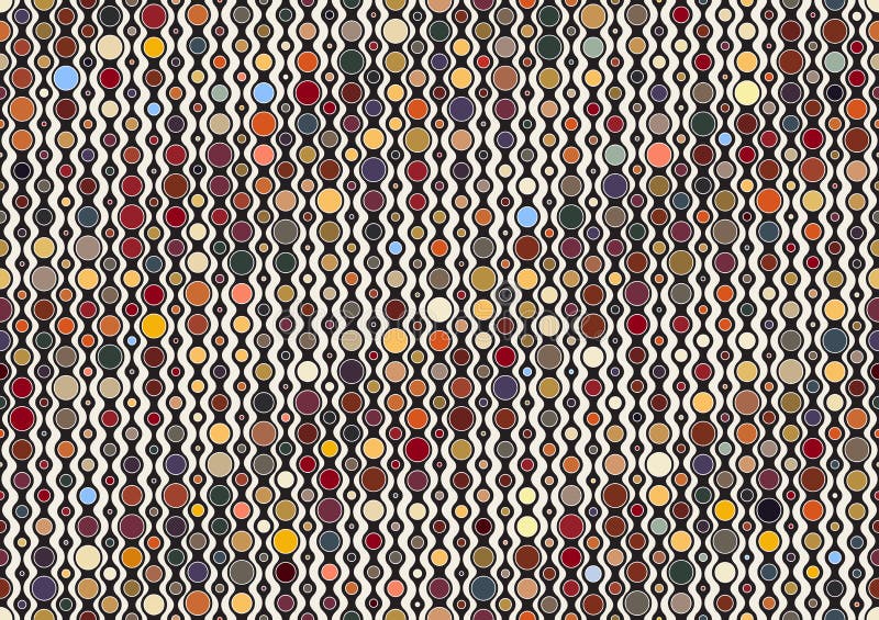 Geometric Composition of Multicolored Circles Arranged in Vertical ...