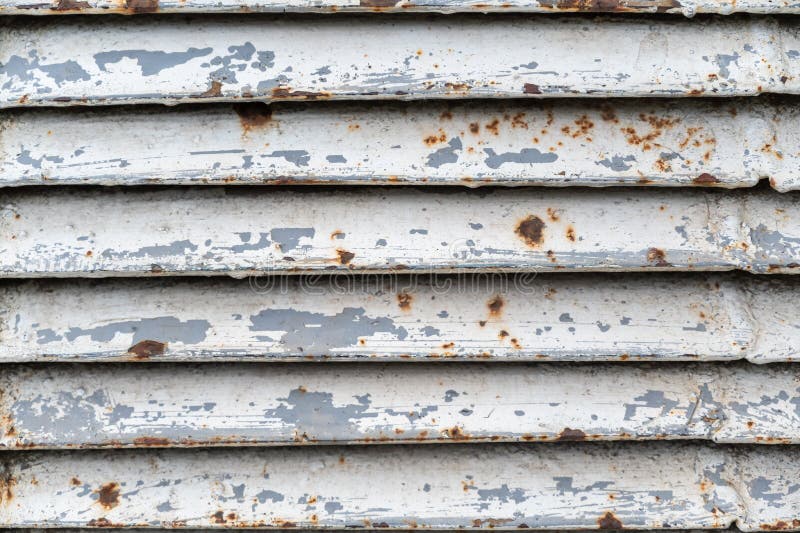 Repeating White and Gray Stripes of Metal. Parallel Rusty Iron Stripes ...