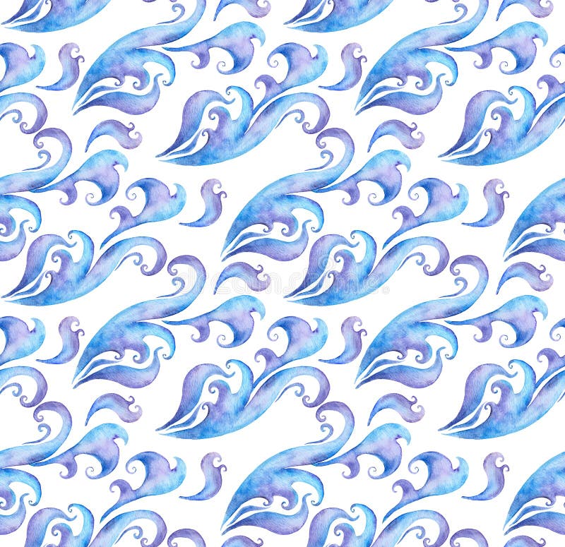 Repeating Winter Watercolor Background. Watercolour Decor - Abstract ...