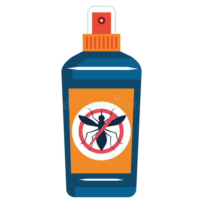 Repellent Spray from Dengue Mosquito Stock Vector - Illustration of ...
