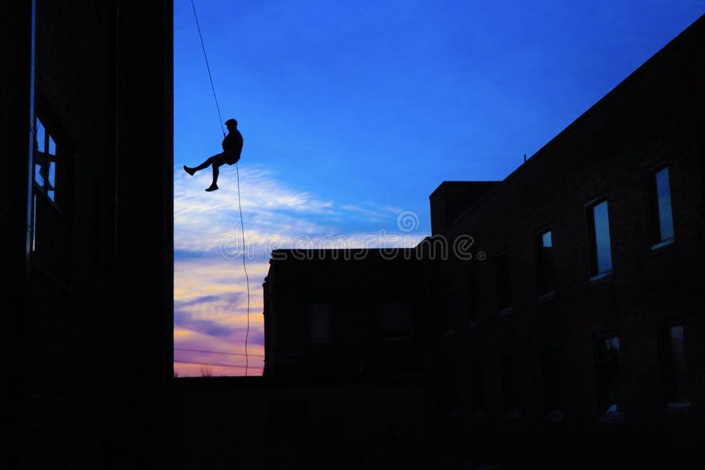Repelling stock photo. Image of abandoned, repelling - 91293638